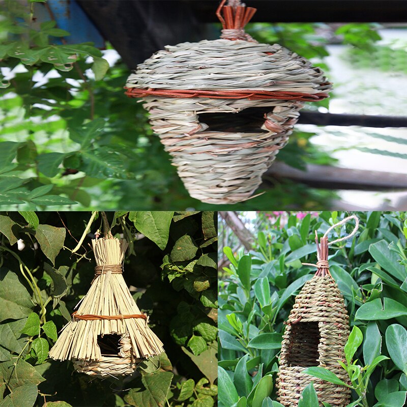 Straw Bird Parrot Animal House Nest Shed Room Cage – Vicedeal