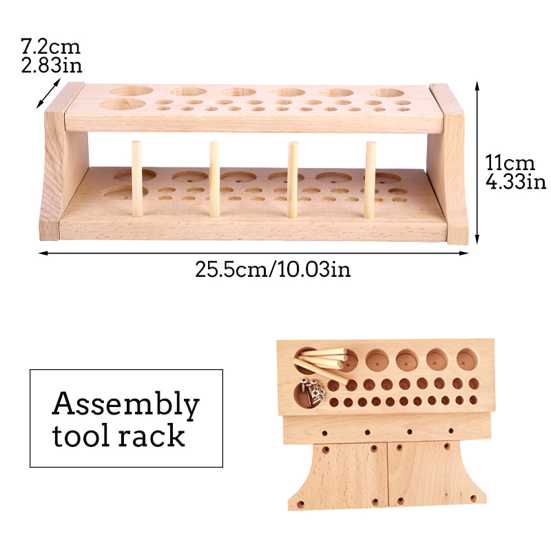 25 Holes Pine Wooden Leather Craft Rack Stand DIY ... – Grandado