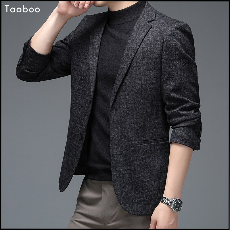 Winter Jacket Men Slim Fit Office Blazer Solid Men... – Grandado