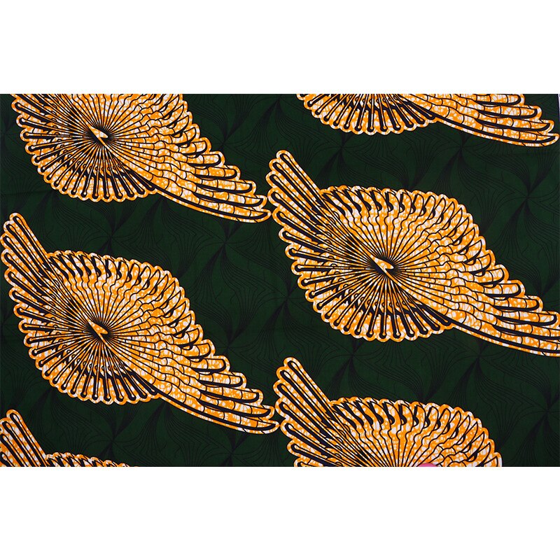 100% Cotton Dark Green Print Fabric Guarantee Real... – Grandado