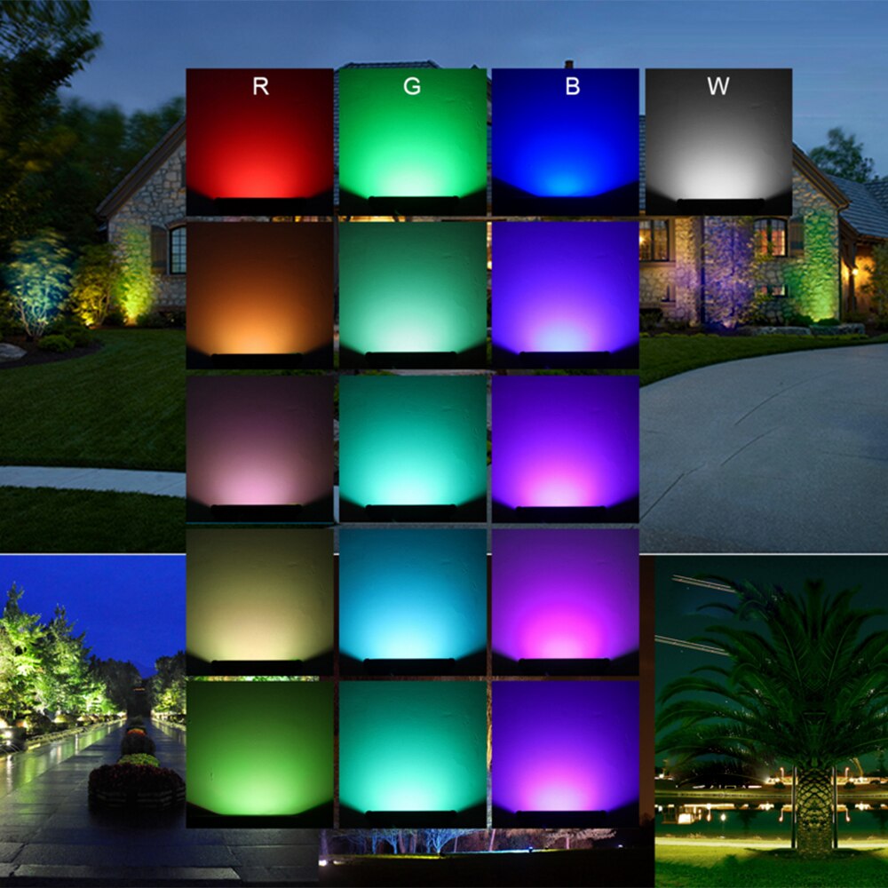 Rgb led projektør 20w 30w 50w udendørs vandtæt spo... – Grandado