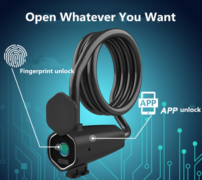 Bluetooth wire rope fingerprint lock anti-theft an... – Vicedeal