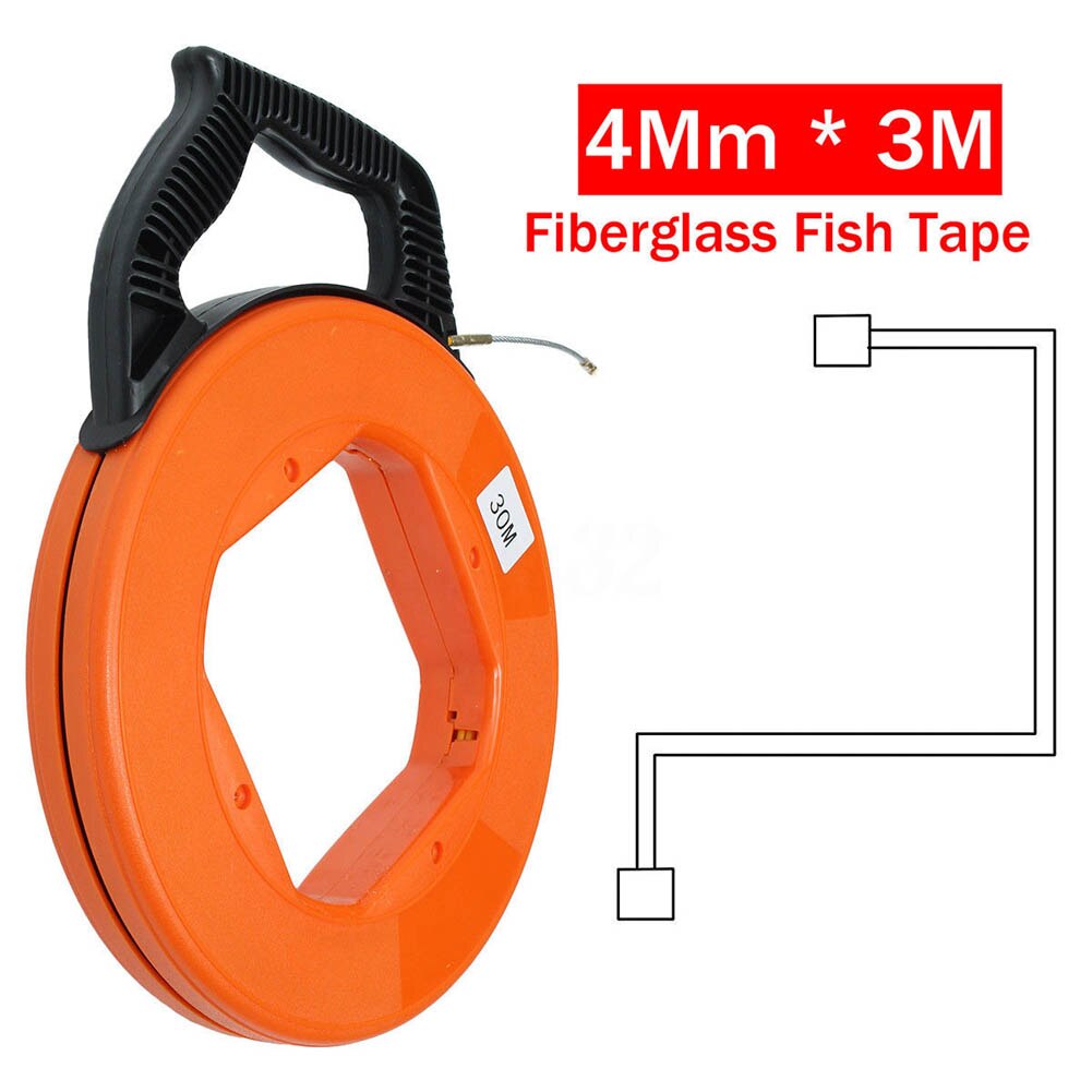 30Meter Fiberglass Fish Tape Reel Puller Conduit D... – Grandado