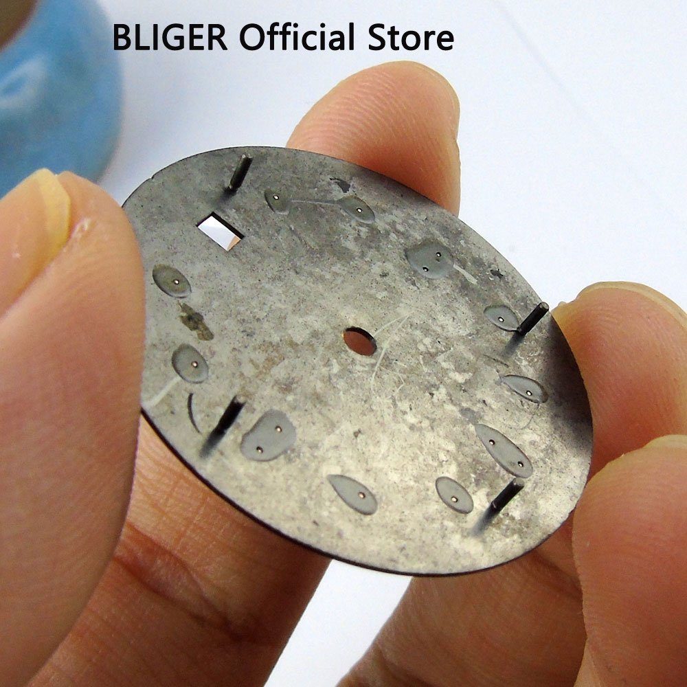 30.4MM Black Sterile Dial White Marks Green Lumino... – Grandado