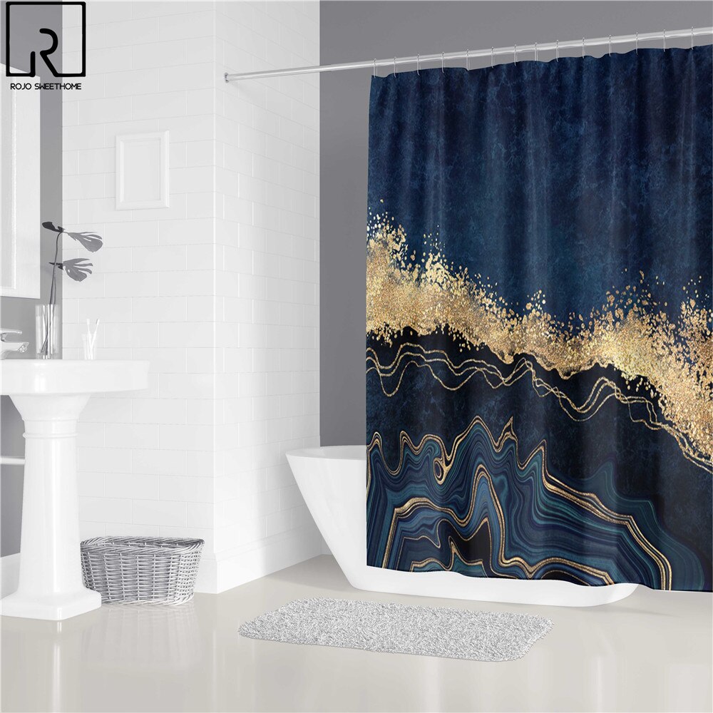 Zwart Gouden Marmeren Decoratieve Gordijnen In De ... – Vicedeal