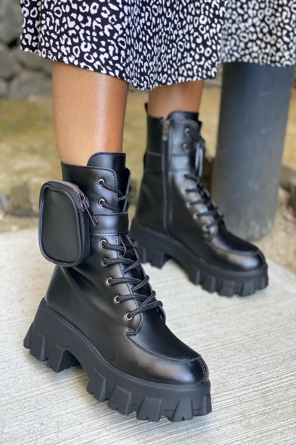 Women's Side Pocket Detailed Zipper Boot Женские с... – Grandado