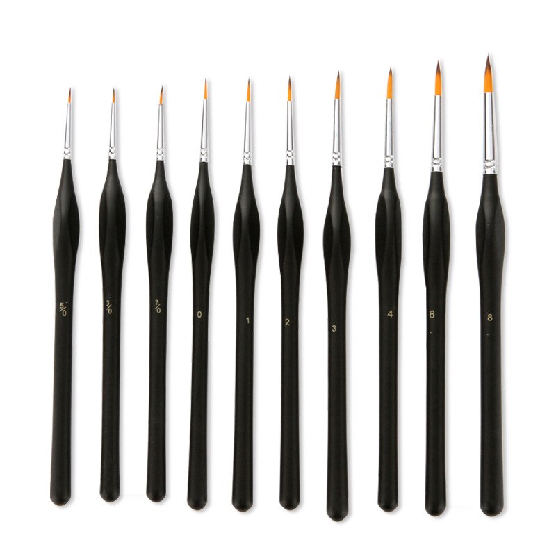 10Pcs Fine Detail Paint Brush Set Miniature Painti... – Grandado
