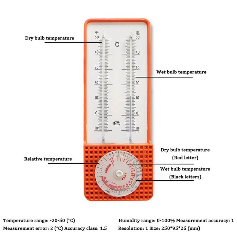 Wall Pass Vertical Thermometer And Hygrometer Indo... – Vicedeal