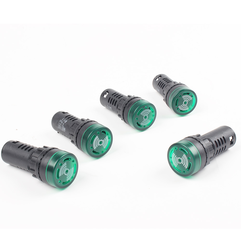 Green AD16-22SM 12V 24V 110V 220V 22mm Flash Signa... – Grandado
