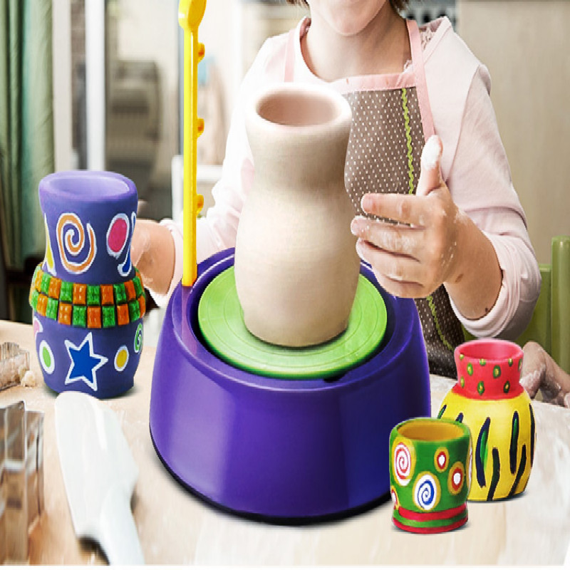Mini DIY Handmake Ceramic Pottery Machine Kids Cra... – Grandado