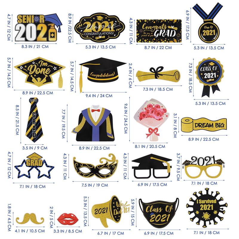 21pcs Graduation Photo Props Handheld Photo Booth ... – Vicedeal