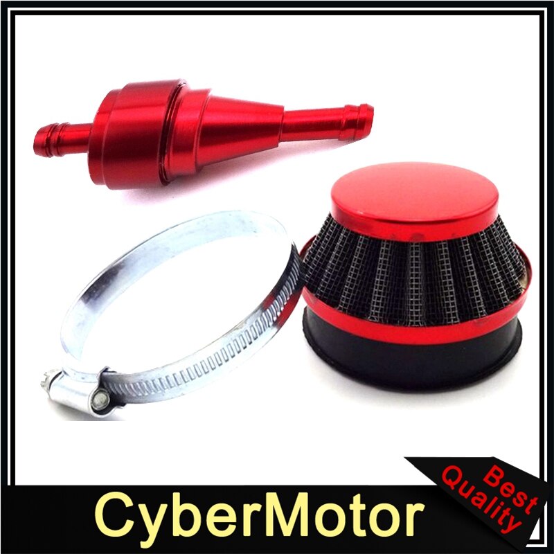 Racing Red 60mm Air Filter + Fuel Filter For Pocke... – Grandado