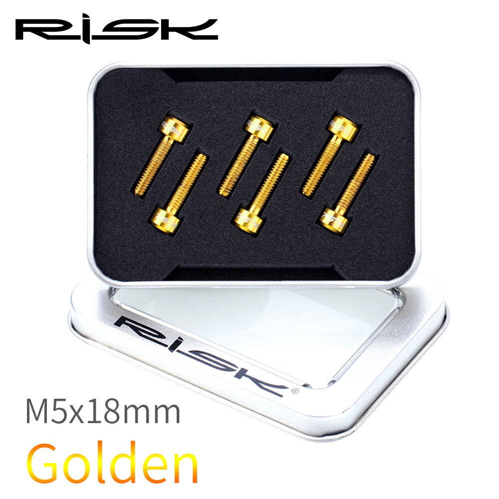 6pcs RISK M5 16 18MM Titanium Bolt Stigma Head Bic. Grandado