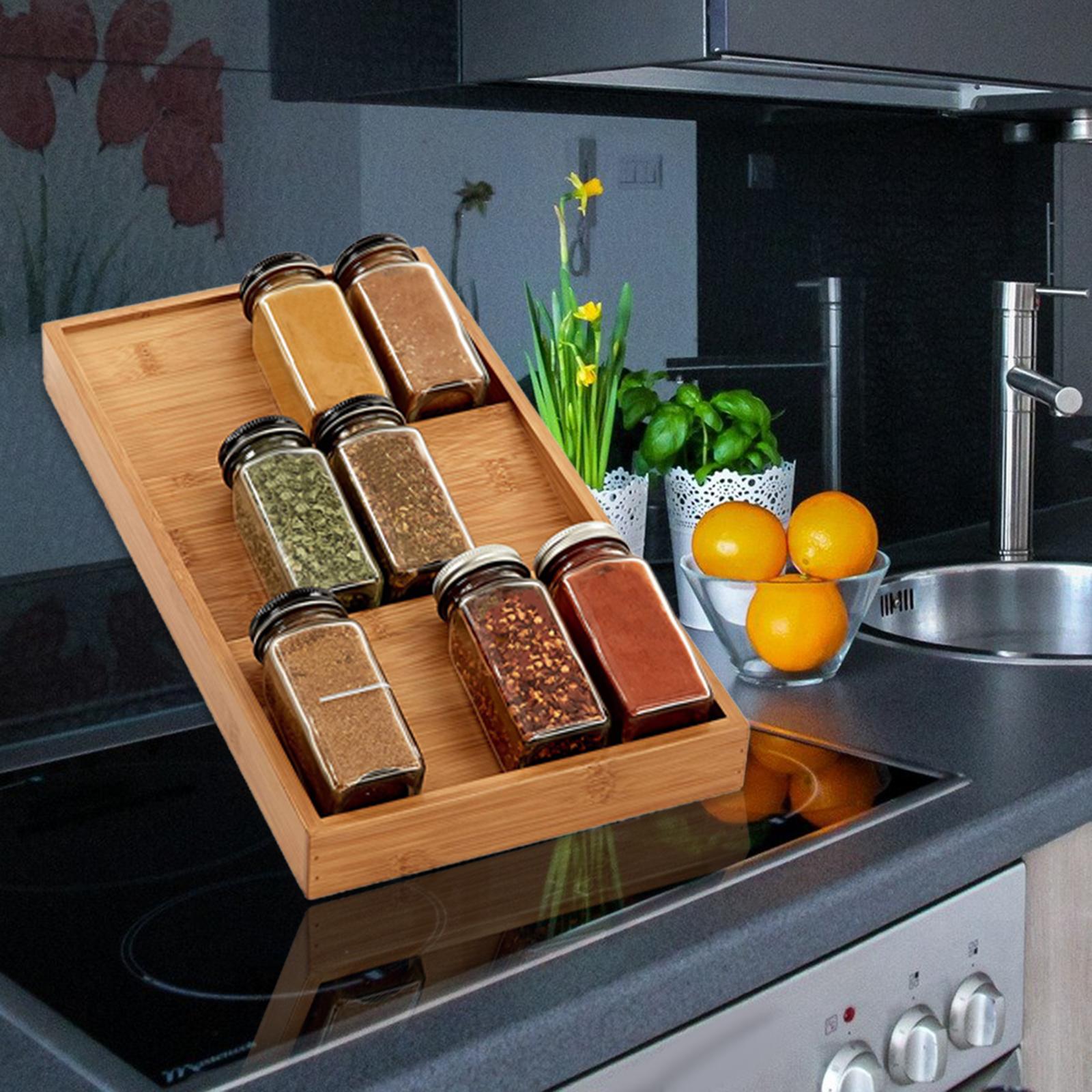 Versatile Spice Rack Seasoning Organizer Bamboo Sp... – Grandado