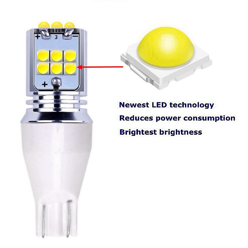 2PCS T15 921 W16W WY16W Super Heldere LED Auto Sta... – Grandado