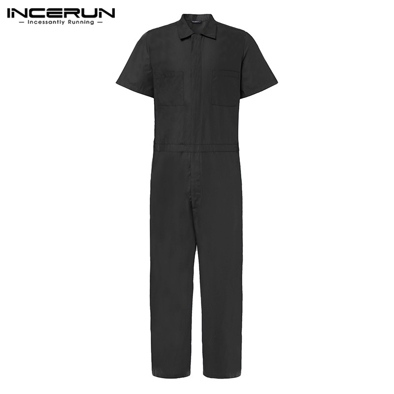Incerun Mannen Jumpsuit Casual Broek Effen Joggers... – Vicedeal