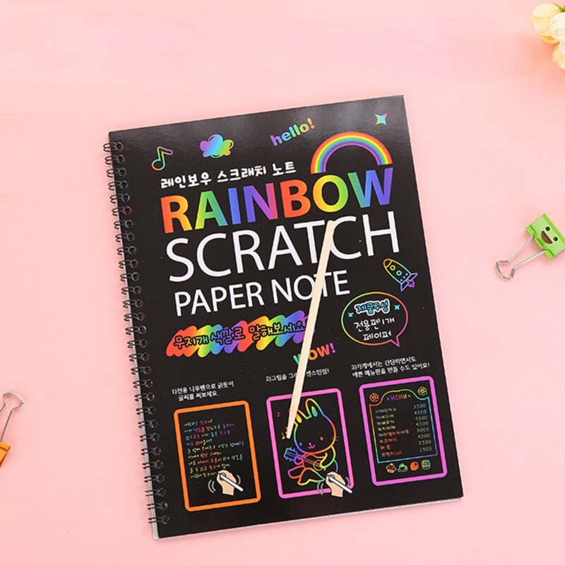 Magic Scratch Art Doodle Drawing Board Notebook DI... – Grandado