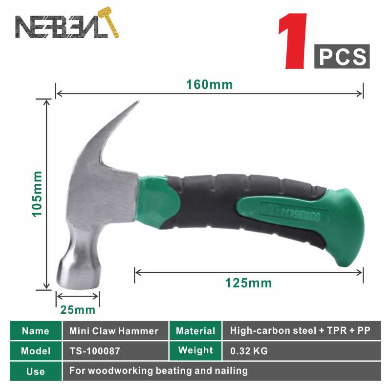 Mini Claw Hammer 8OZ Nail Round Head Plastic Handl... – Vicedeal