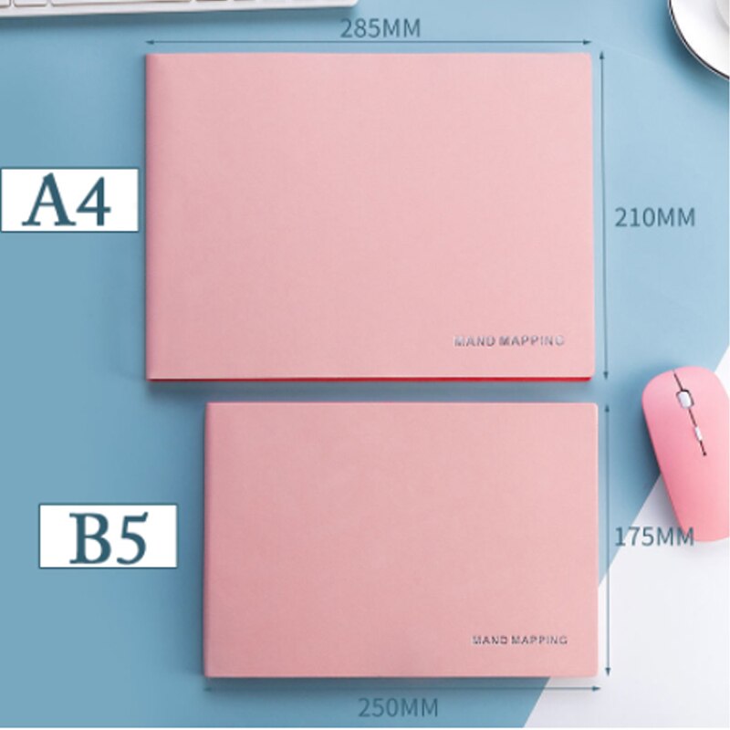 A4/B5 Notebook 200 Mand Mapping Pages Thicken Note... – Grandado