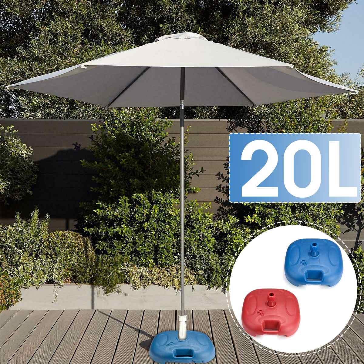 Plastic Draagbare Outdoor Parasol Tuin Paraplu Bas... – Grandado