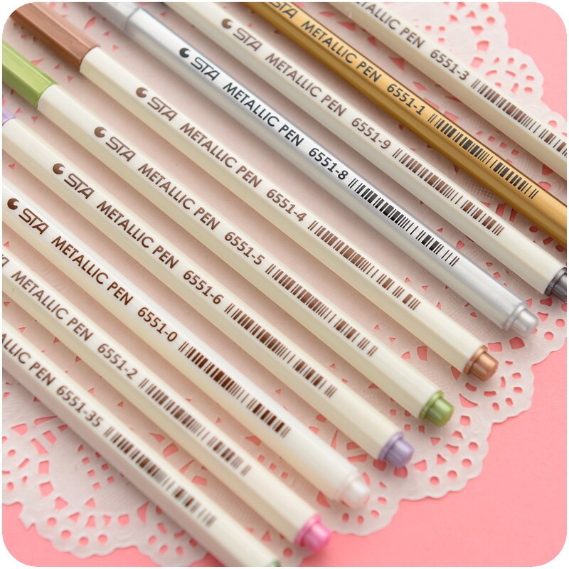 10 Pcs/lot Doodle Drawing Marker Pens Metallic Pen... – Grandado