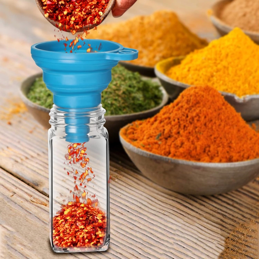 Glass Spice Jars with Stainless steel Spice Season... – Grandado