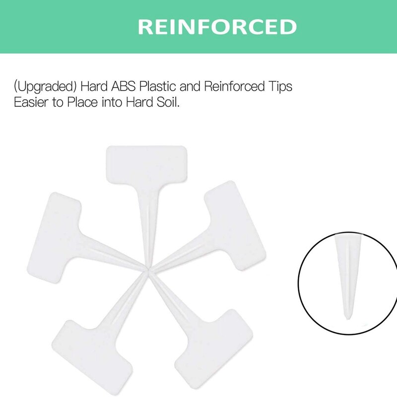 100Pcs White Plant Labels Water T-Types Plant Tag ... – Grandado