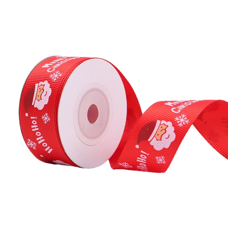 7 Rolls 10 Yards 25Mm Kerstman Printing Rode Groen... – Grandado