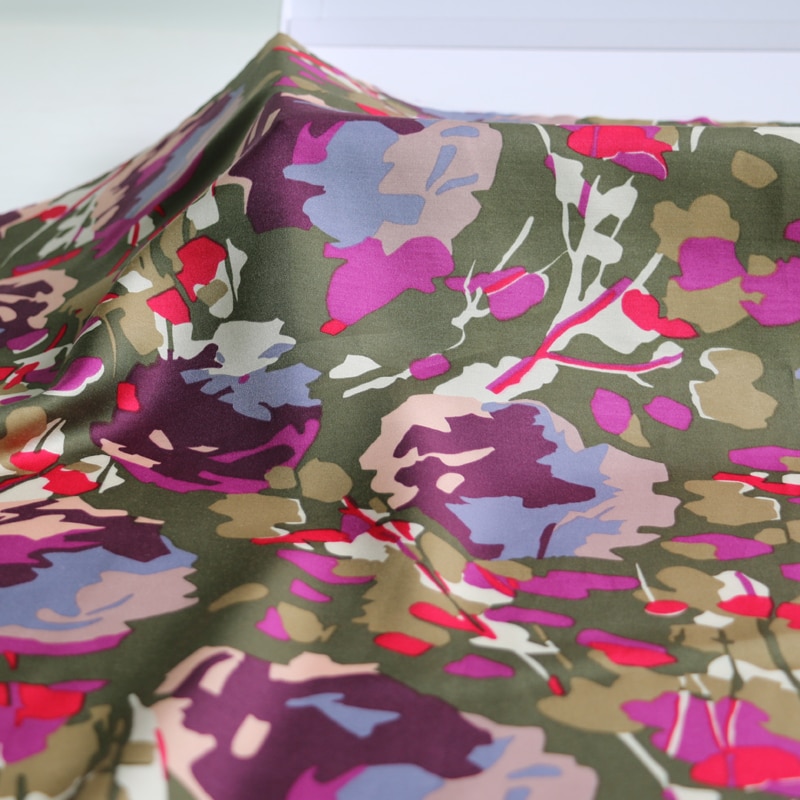 100cm * 138cm tencel suave tela de seda de camufla... – Grandado
