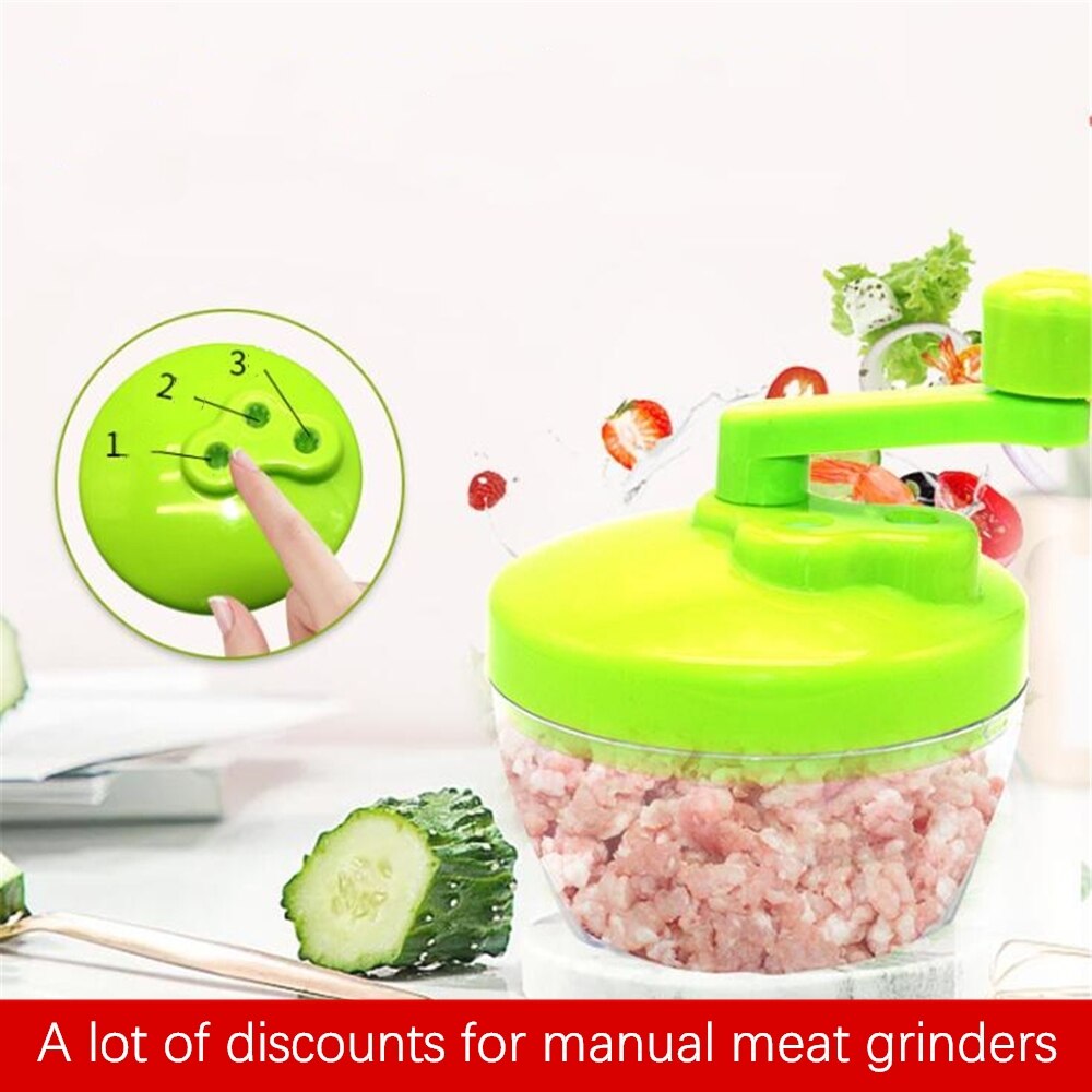 Multifunktionel manuel kødkværn mad chopper hvidlø... – Grandado