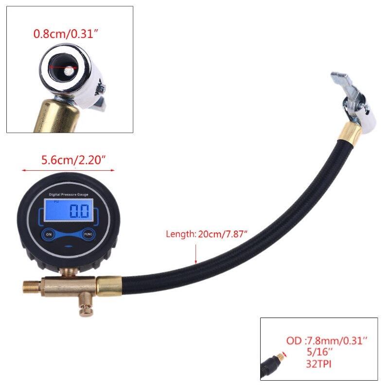Digital Tire Pressure Gauge Manometer Car Motorcyc... – Grandado