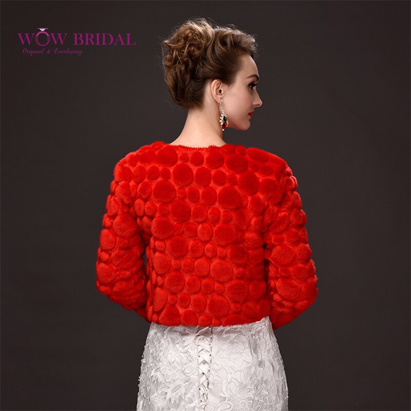 Wowbridal Noble Red Wedding Jacket Submissive Faux... – Grandado