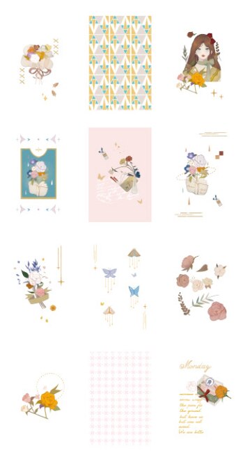 52mmx80mm happy rose paper lomo card – Grandado