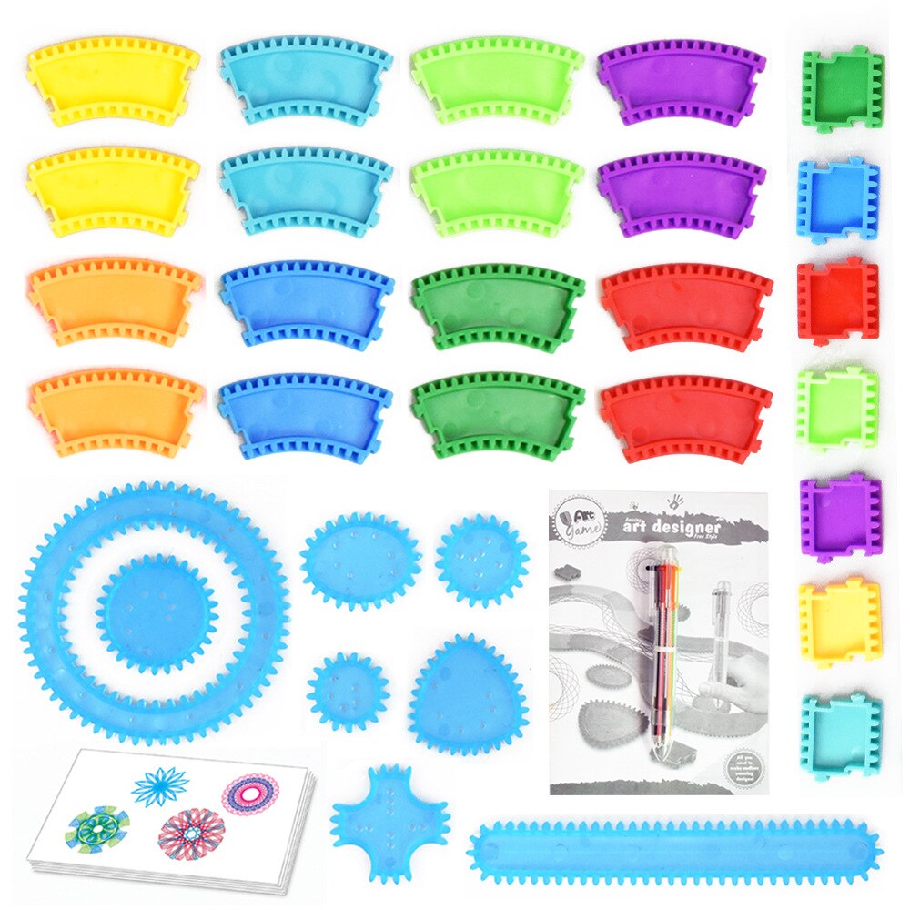 34Pcs Simple Art Sets Child Art Painting Ruler Tra... – Grandado