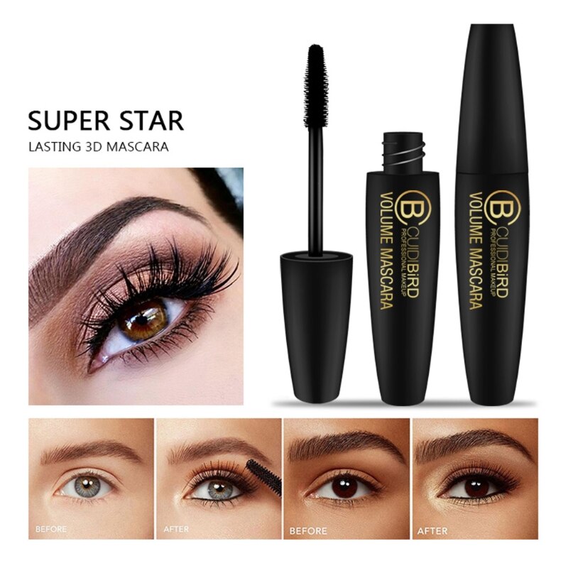 Máscara de pestañas de fibra de seda 4D, resistent... – Grandado