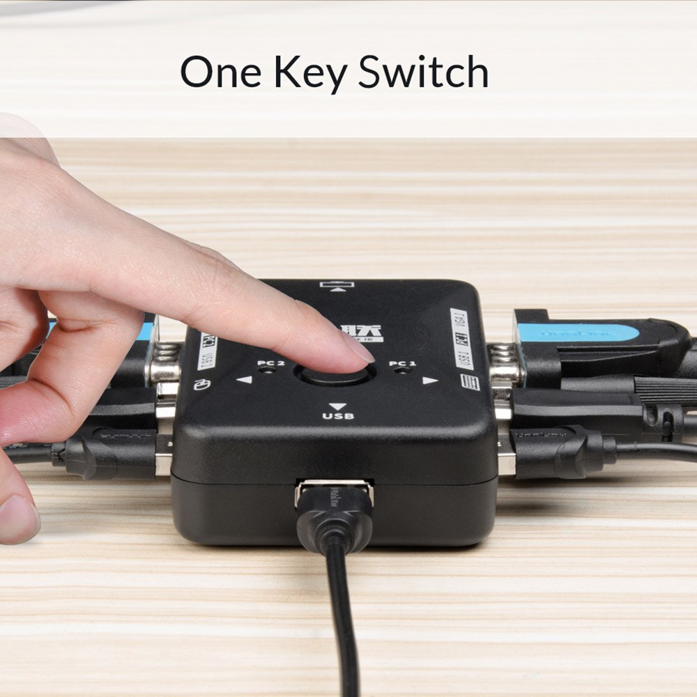 Unnlink VGA KVM Switch 2X1 Splitter USB 2.0 FHD 10... – Grandado