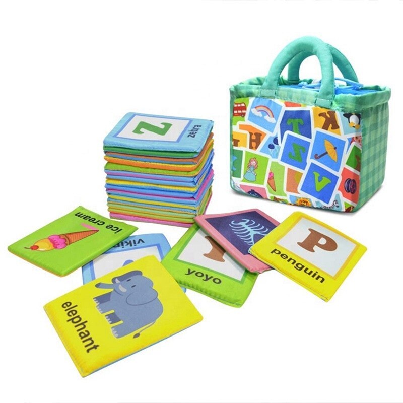 26Pcs Soft Alphabet Cards with Cloth Bag for Kids ... – Vicedeal