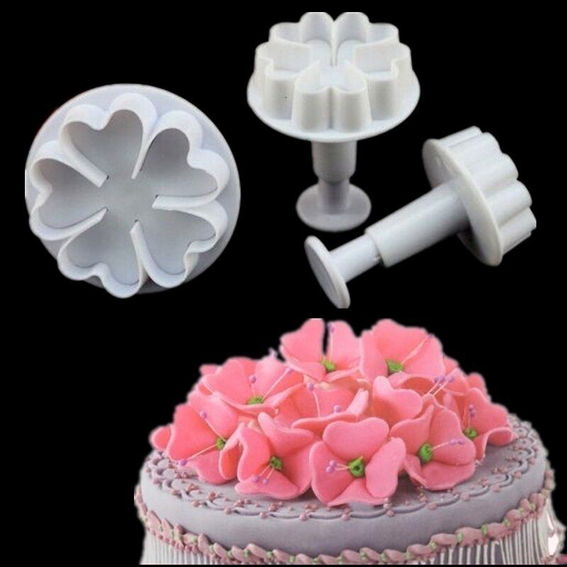 3Pcs/Set Love Heart Shape Cookie Plunger Cutter Bi... – Grandado