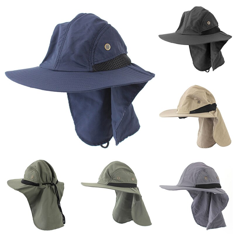 Sun Hat Panama Bucket Flap Hat Breathable Boonie M... – Grandado