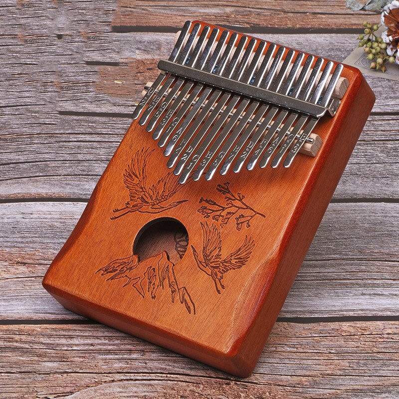 17 Keys Kalimba Thumb Piano Wood Mbira Body Musica... – Vicedeal