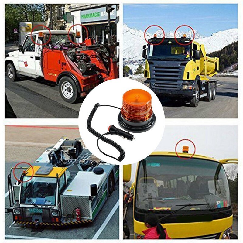 2PCS Amber LED Flashing Strobe Lights 12V netic Wa... – Grandado