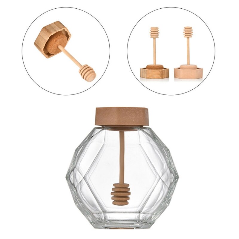 380ML Hexagon Glass Jars Hexagon Heat-Resistant Ho... – Grandado