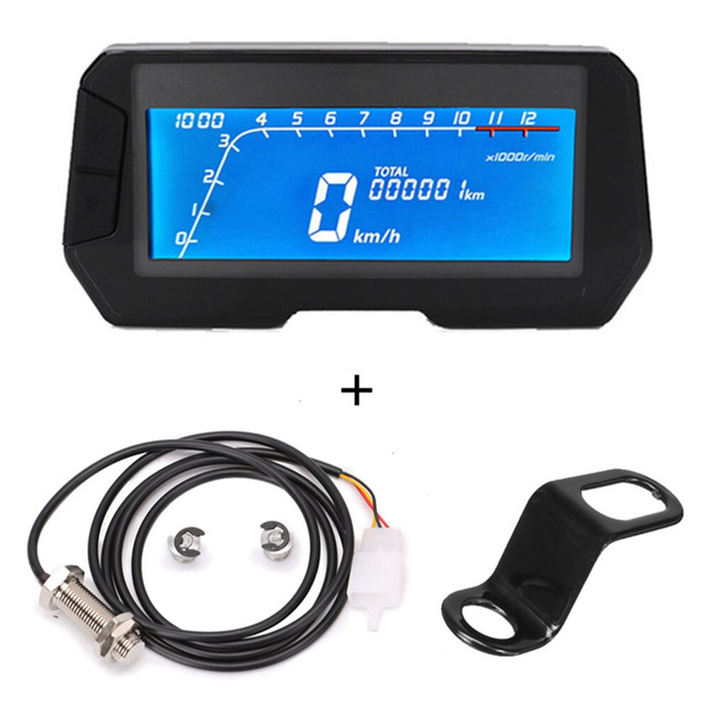Universal Motorcycle LCD Digital 12000RPM Speedome... – Grandado