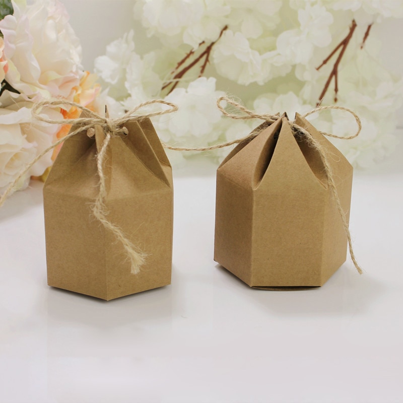 50pcs Kraft Paper Package Cardboard Box Lantern He... – Grandado
