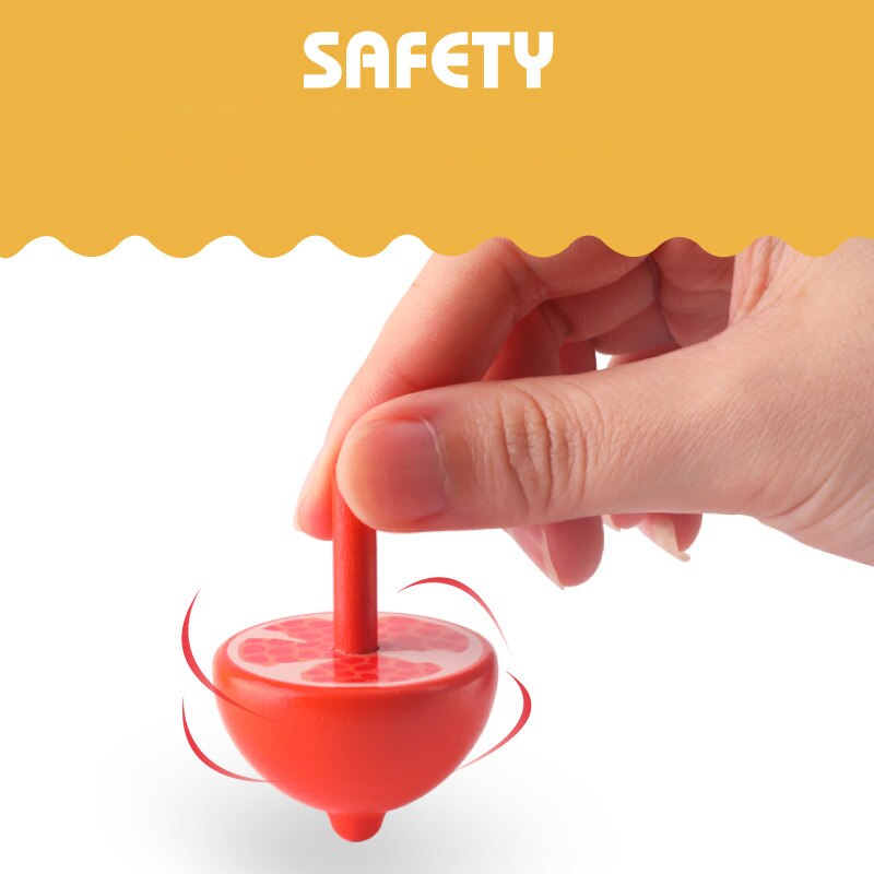 Wooden Gyro Toys Kids Mini Colored Fruits Anti Str... – Grandado