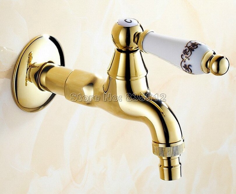 Gold Color Brass Wall Mounted Flower Pattern Ceram... – Grandado