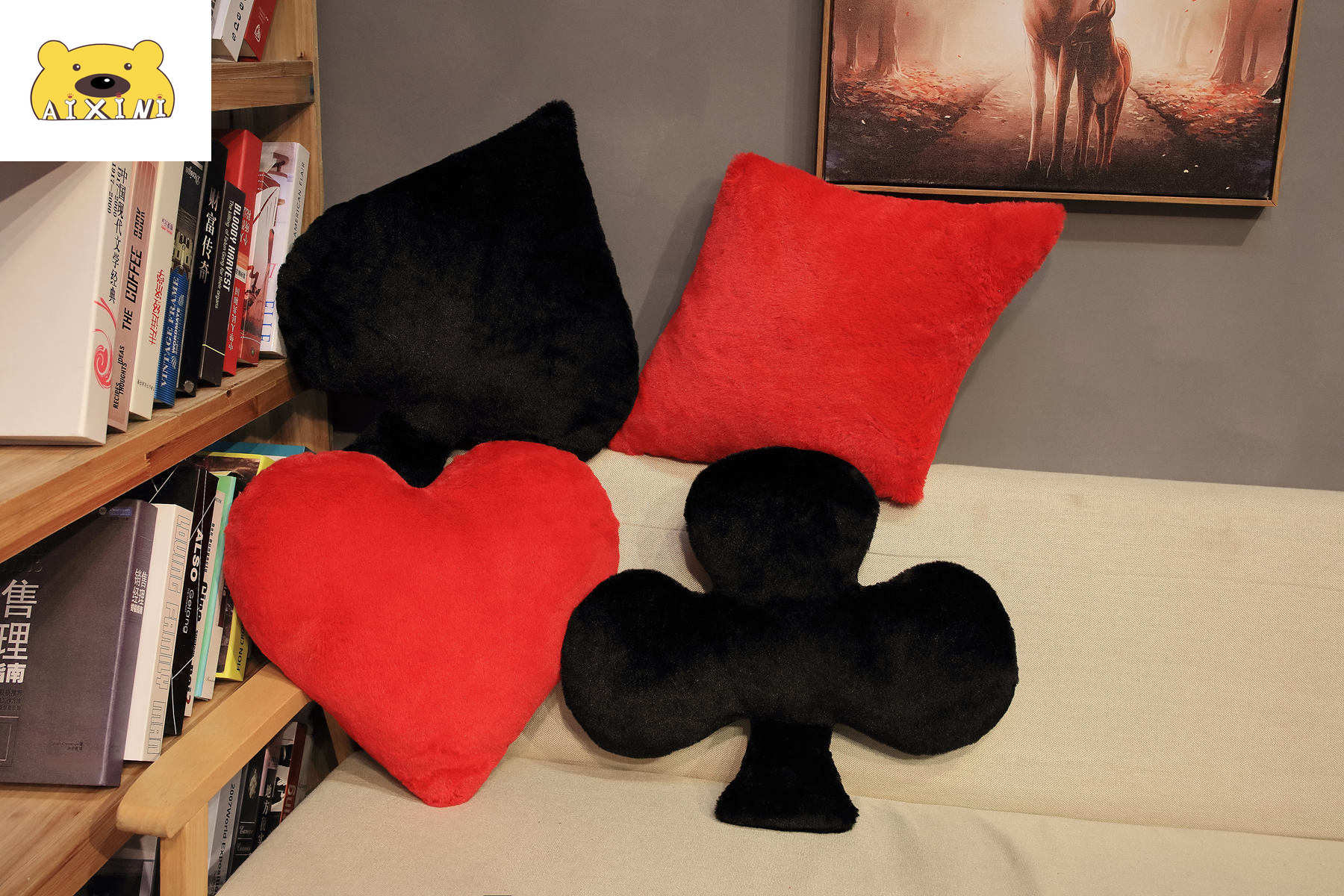 Black Playing Cards Plush Toy Anime Comfort Childr... – Grandado