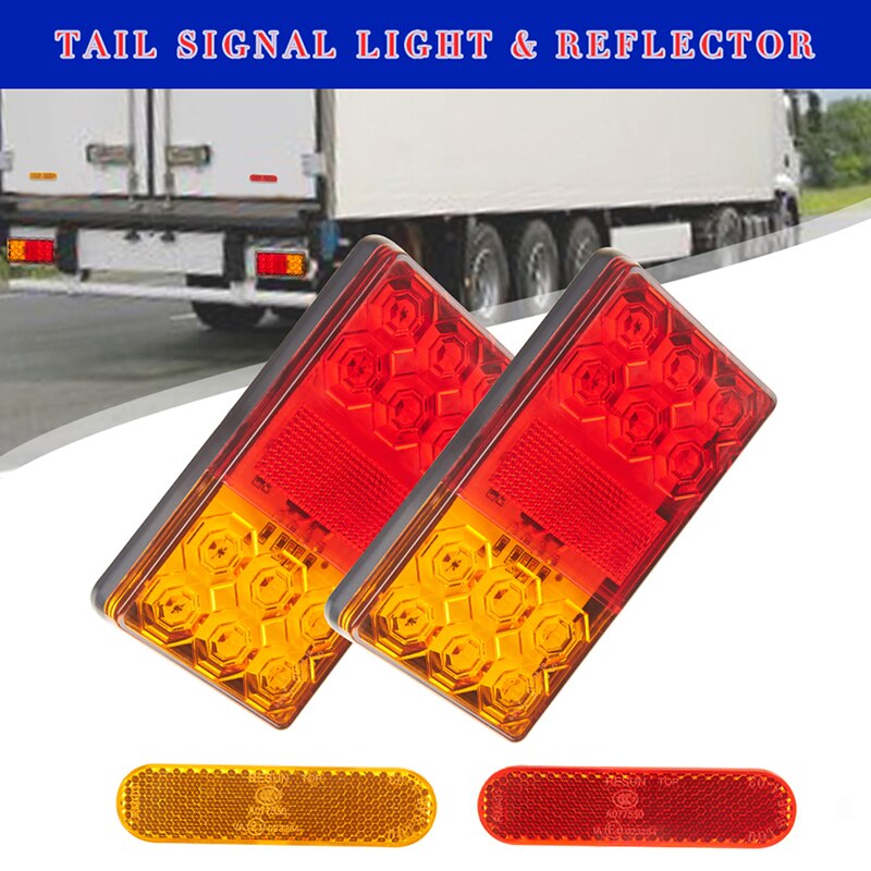 4pcs 12V/24V Truck Trailer Boat LED Stop Indicator... – Grandado