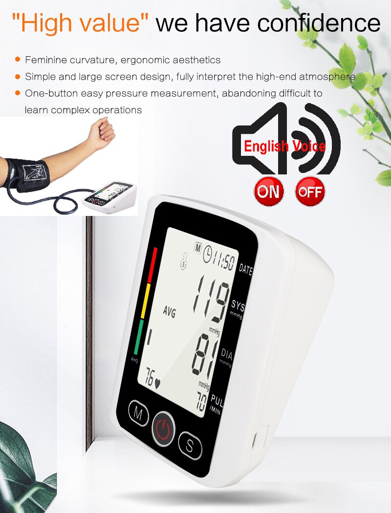 Sphygmomanometer arm type home automatic monitorin... – Grandado