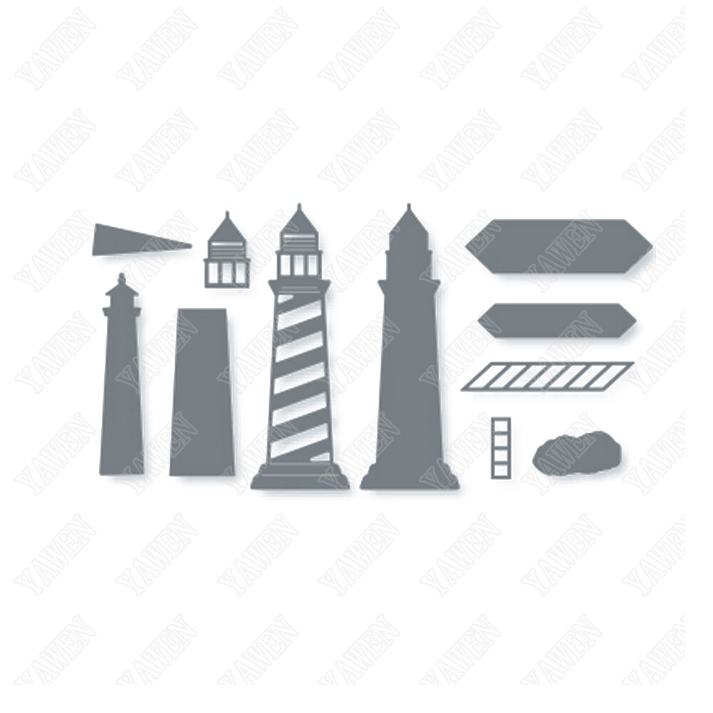 Lighthouse Metal Cutting Die And Clear Stamps Scra... – Vicedeal